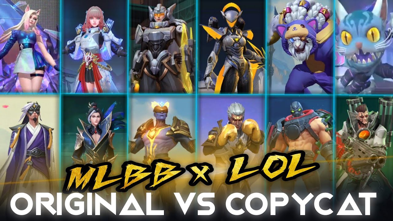 MOBILE LEGENDS x LEAGUE OF LEGENDS | CONCEPT COMPARISON | ORIGINAL vs ...