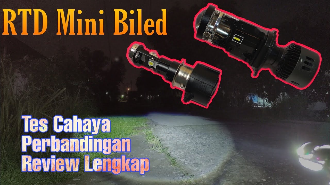 Unboxing Review Test Compare Lampu RTD M01B & M8 Mini Biled - YouTube