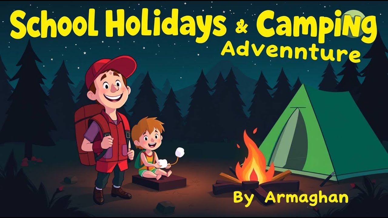 English Story | School Holidays Camping Adventure 🏕️ | Fun Outdoor ...