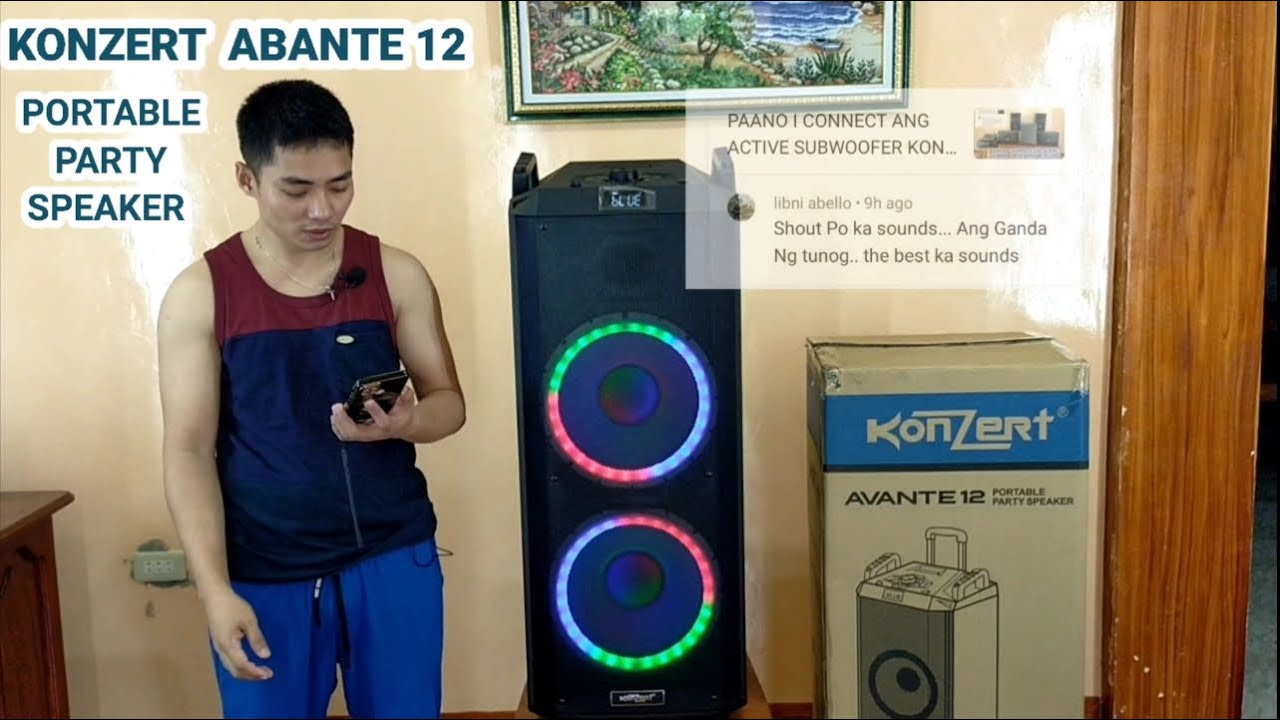 KONZERT AVANTE 12 PORTABLE PARTY SPEAKER UNBOXING DEMO REVIEW AND ...
