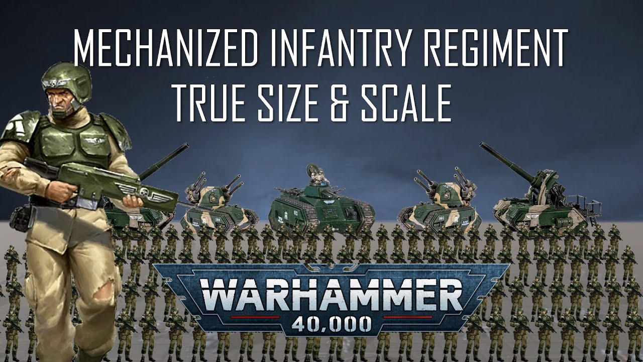 Imperial Guard Mechanized Regiment SIZE explained - YouTube
