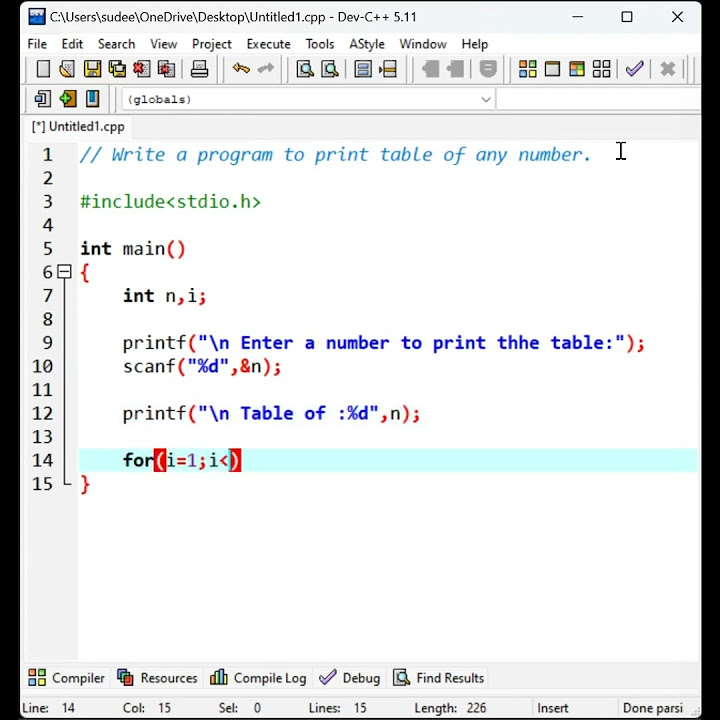 c program to print table of any number 🔥🔥💯💯 - YouTube