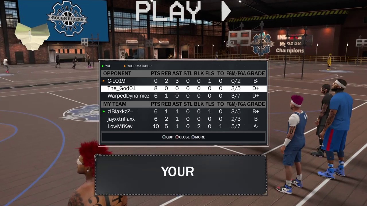 Nba 2k17 l Double Rep Streaking l My Park Game Play - YouTube