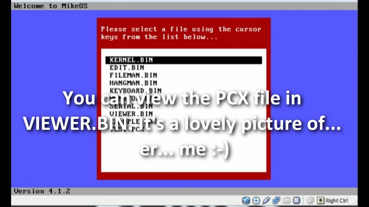 MikeOS Secret - Picture of the Developer! - YouTube