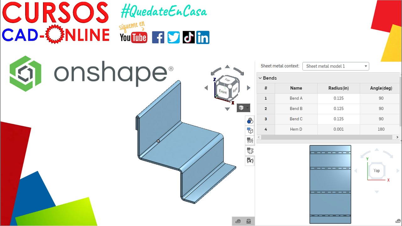 Onshape: Sheetmetal - YouTube