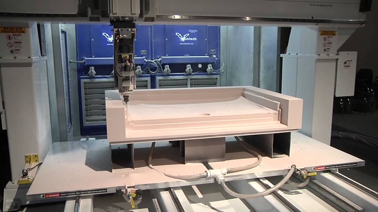 Thermwood Model 90 Dual Table 5'x5' CNC Router Machining HD Foam - YouTube
