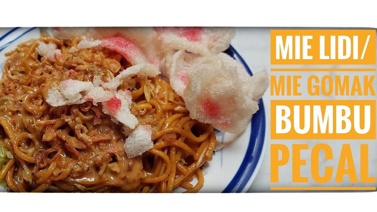 Indonesian spaghetti with peanut sauce || Mie Lidi bumbu pecal - YouTube