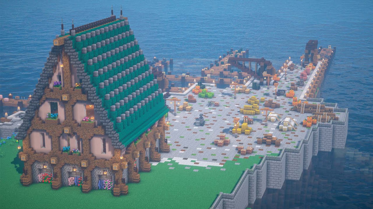 Sailors’ Guild House in Minecraft 4K – Seaport Town Build (Part 3 ...
