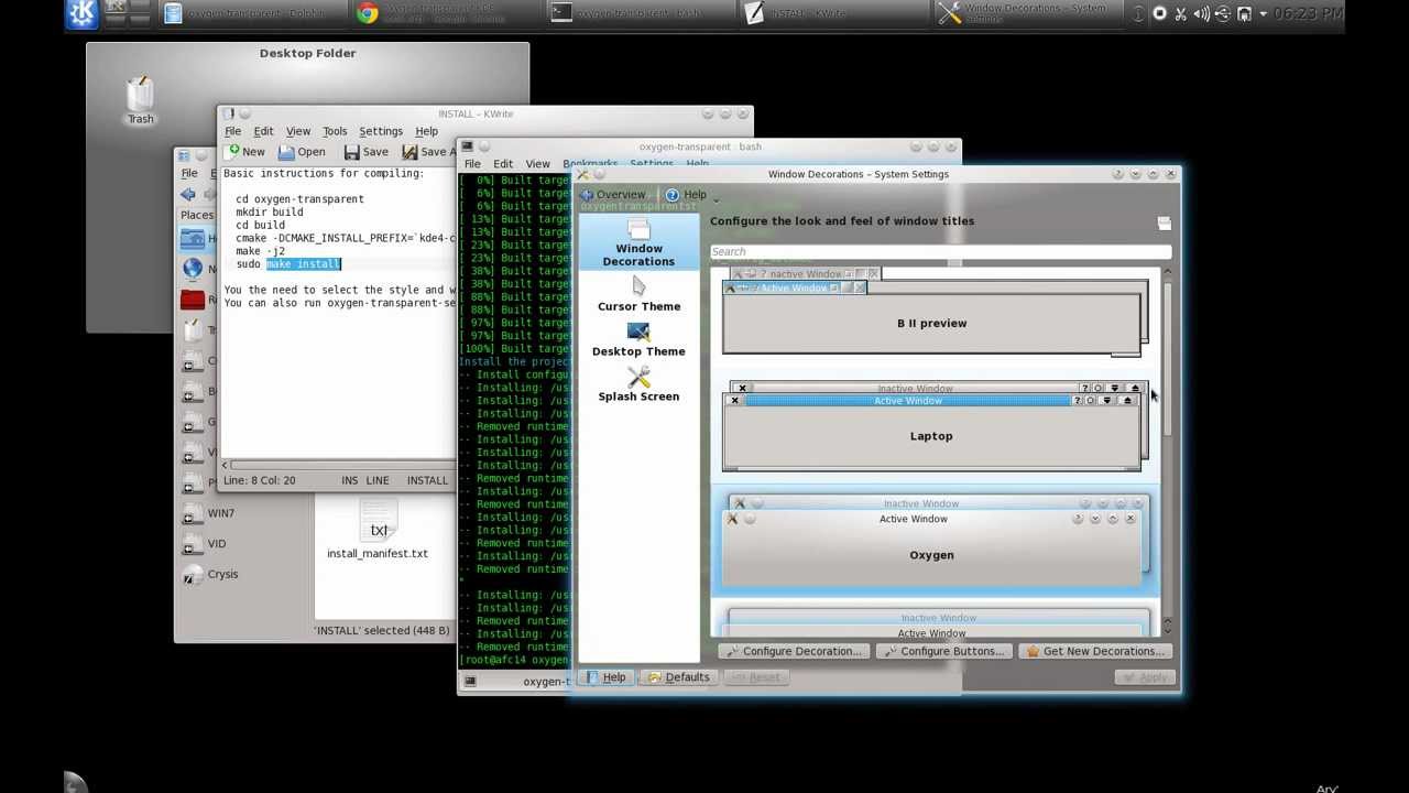 how to install transparent theme in KDE - YouTube