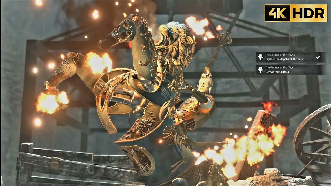 Steelrising 4K [PS5] - The Centaur Boss Fight - 5th Titan - YouTube