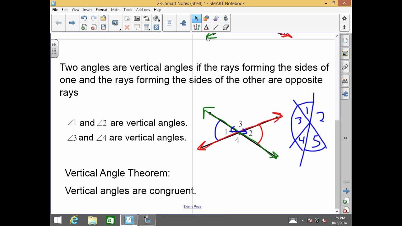 Vertical Angles Geometry