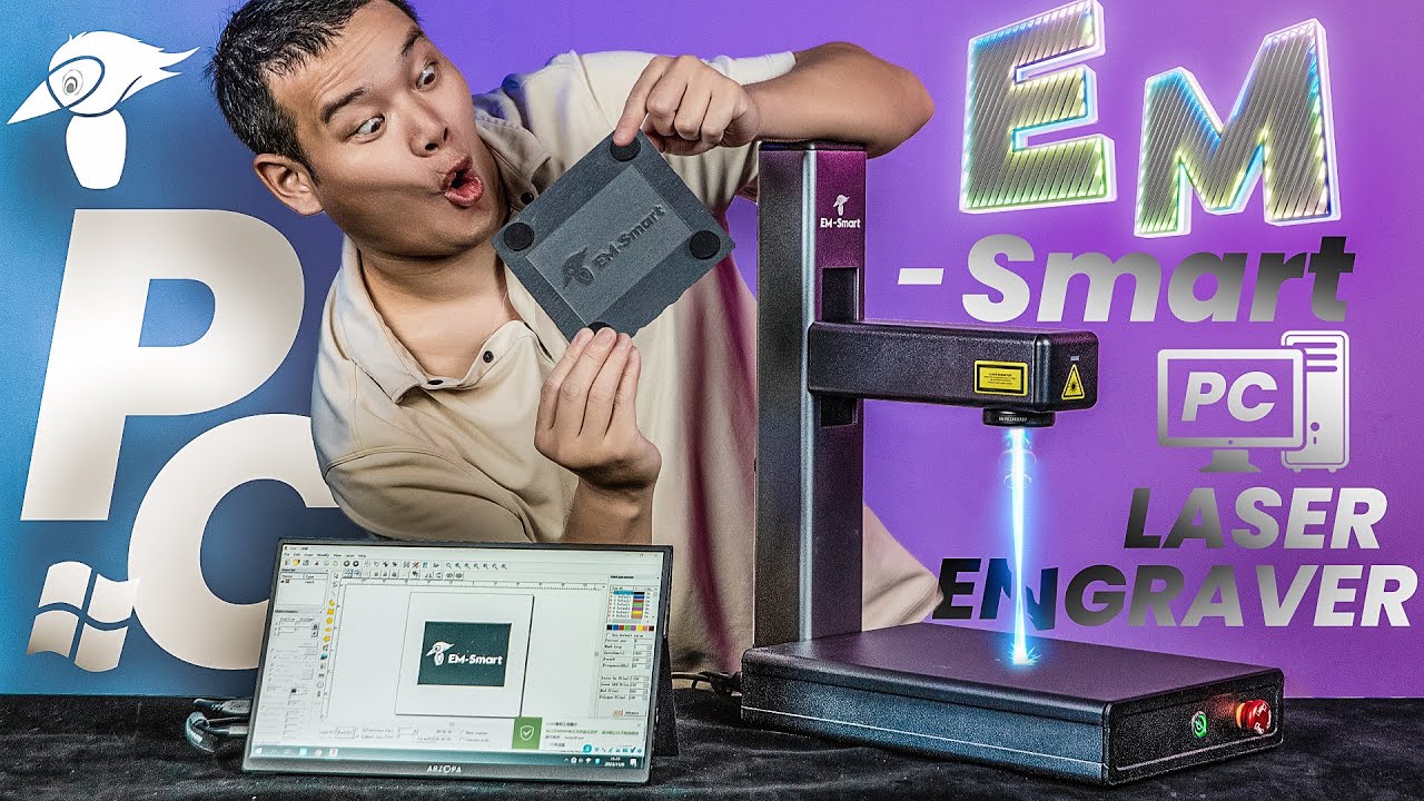 20W Fiber Laser! EM-Smart PC Laser Engraver Review: it Offers a PC ...
