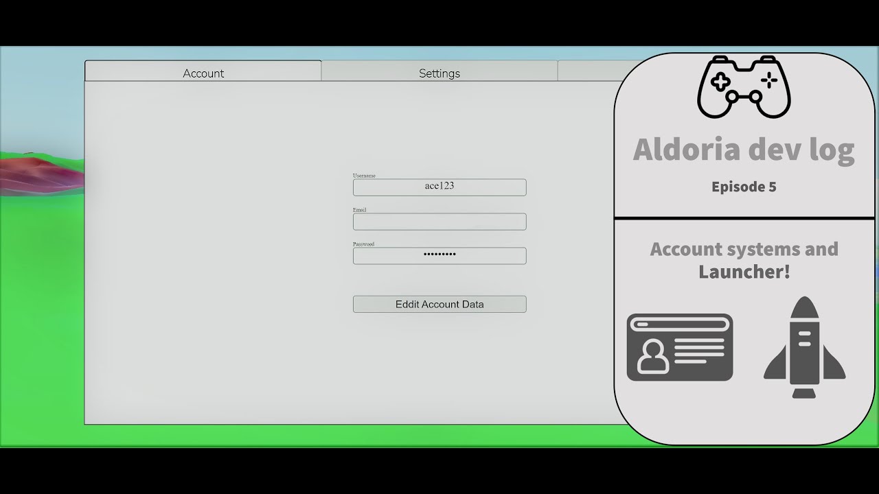 Aldoria dev log episode 5 | Making a launcher and an account system ...