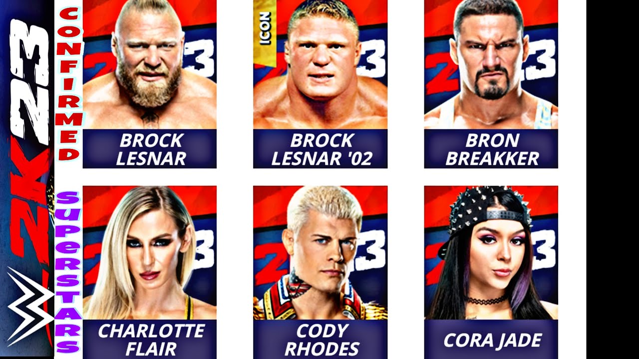 WWE 2K23 ALL CONFIRMED ROSTER TILL NOW - YouTube