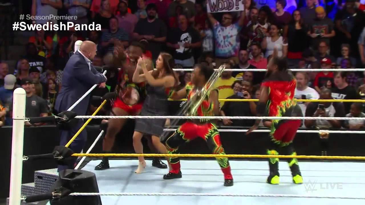 The Authority dancing with the New Day on RAW! (Triple H Stephanie ...