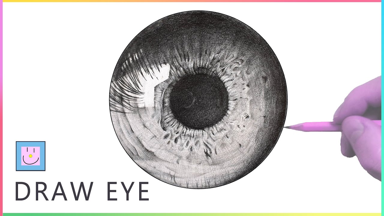 ЕYE DRAWING. Pupil of the eye. A quick drawing of an eye. - YouTube
