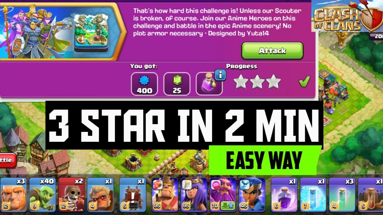 How to Easily 3 Star It's Over 9000 Challenge in Clash Of Clans | Coc ...