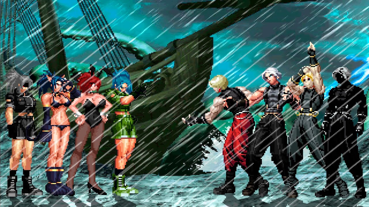 [KOF Mugen] Leona Heidern Team vs Adel Bernstein Team - YouTube