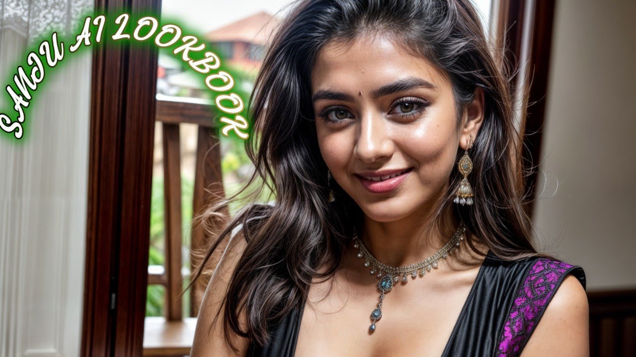 4K Ai art indian lookbook model - Indian model sanju visit restaurant - YouTube
