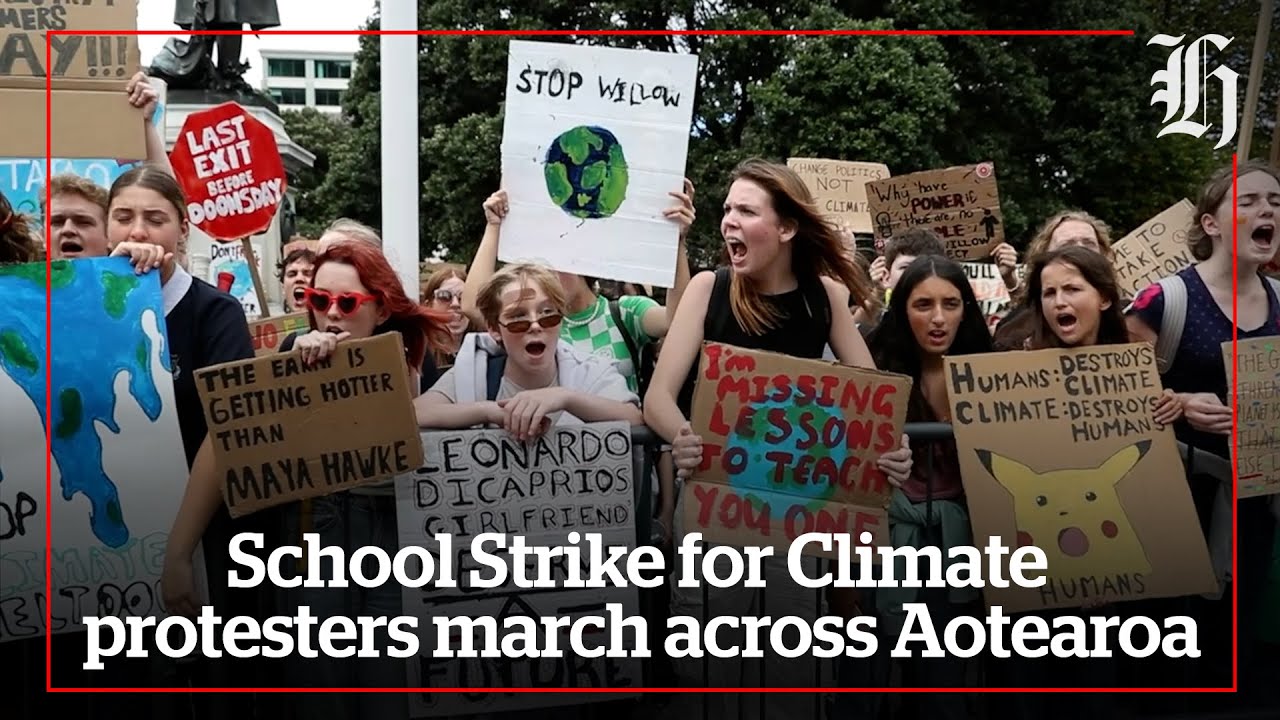 School Strike for Climate protesters march across Aotearoa | nzherald ...