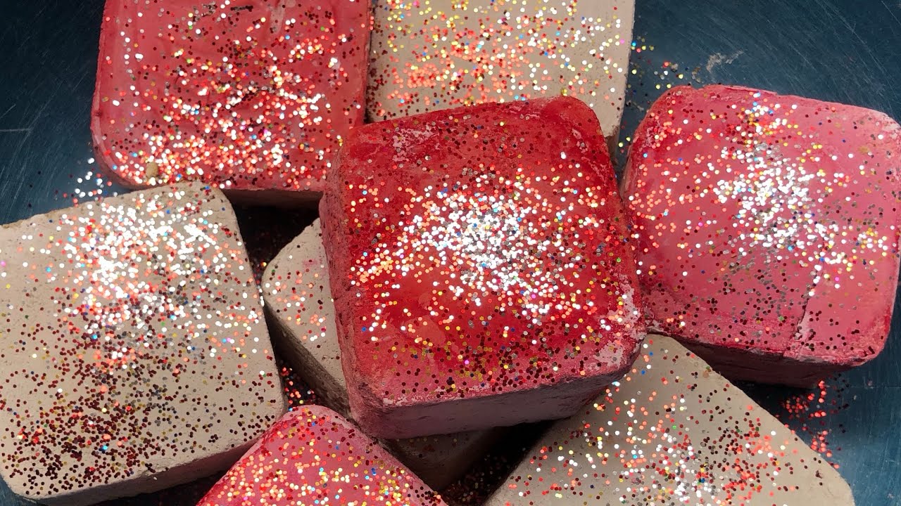 Maroon Dyed EBA blocks with reform||asmr - YouTube