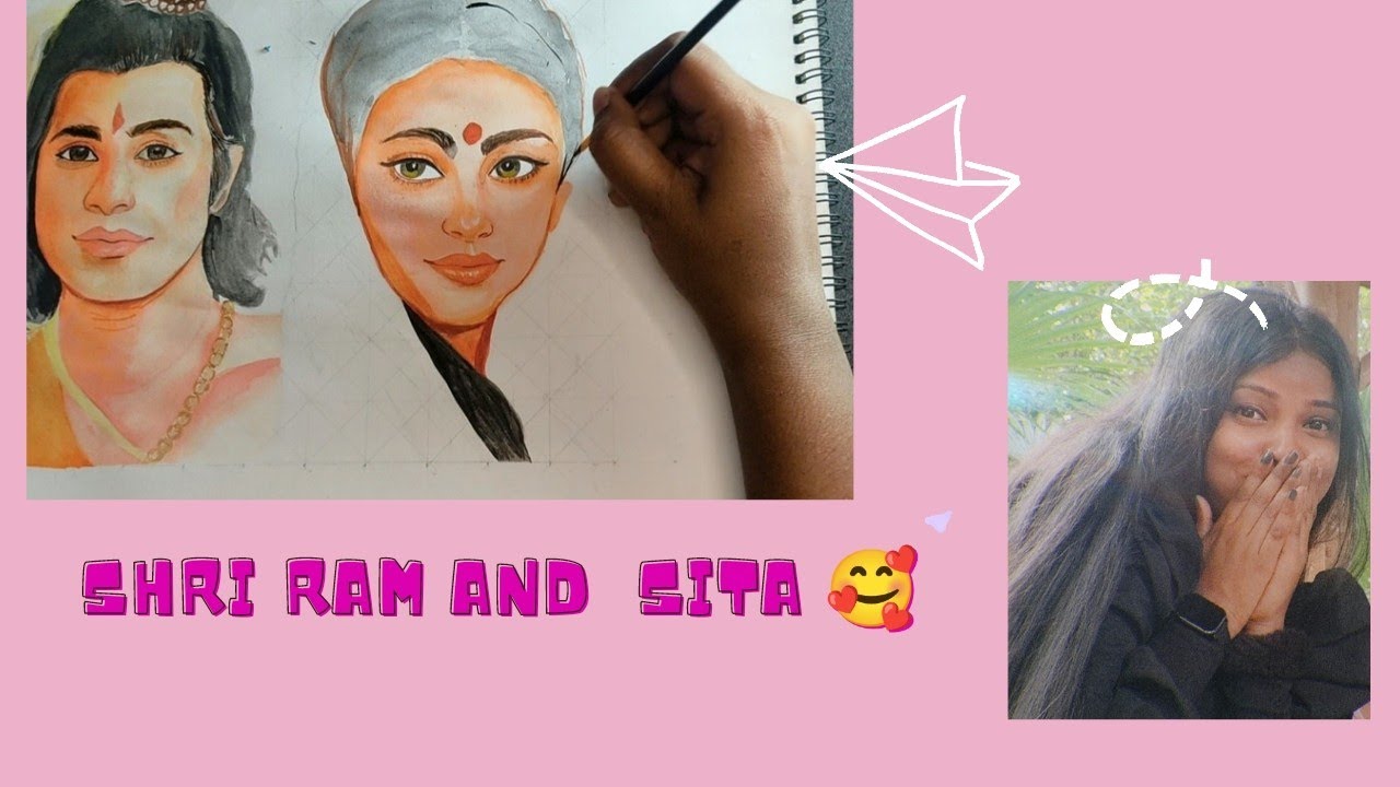 Shri Ram and Sita Mata easy drawing || step by step || Ram siya ram ...