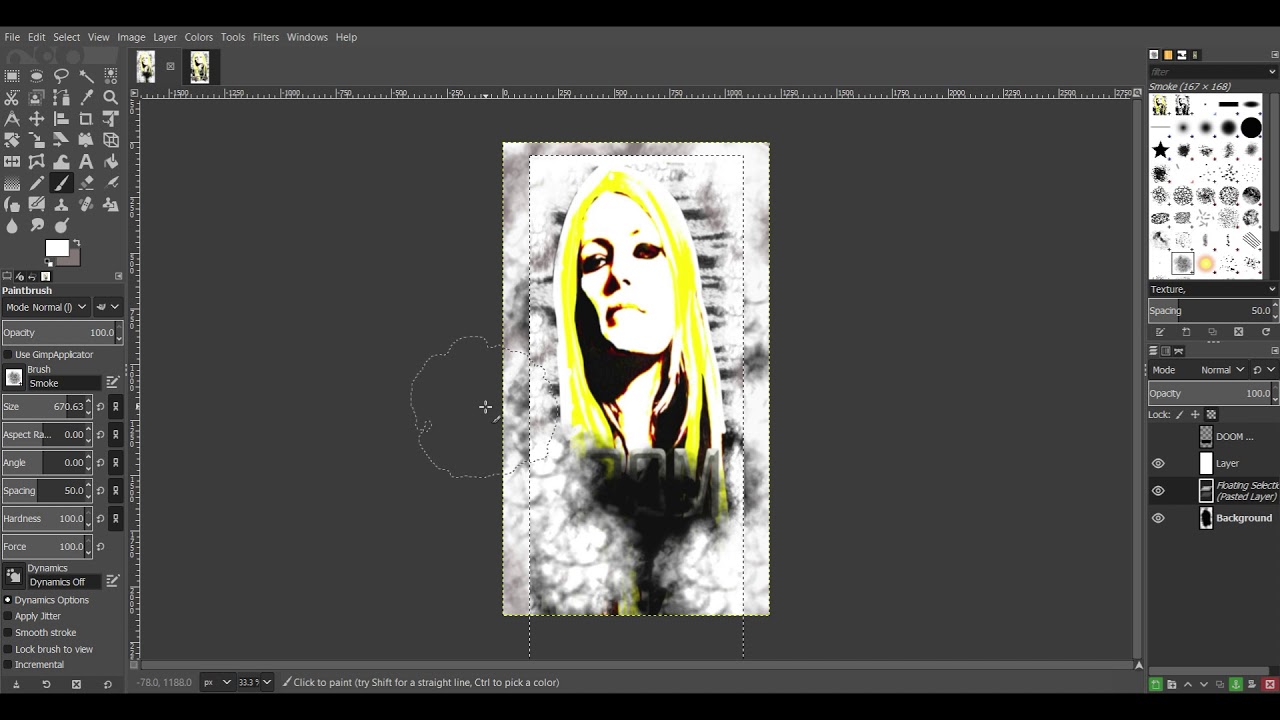 GIMP 2.10 HOW TO MAKE POSTERS THAT SMOKE! - YouTube