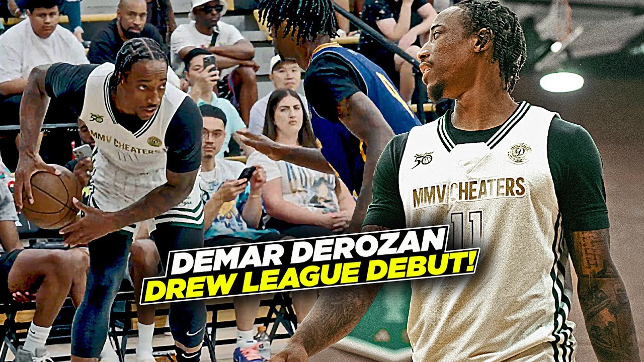 DeMar DeRozan Midrange ASSASSIN In Drew League DEBUT!! - YouTube