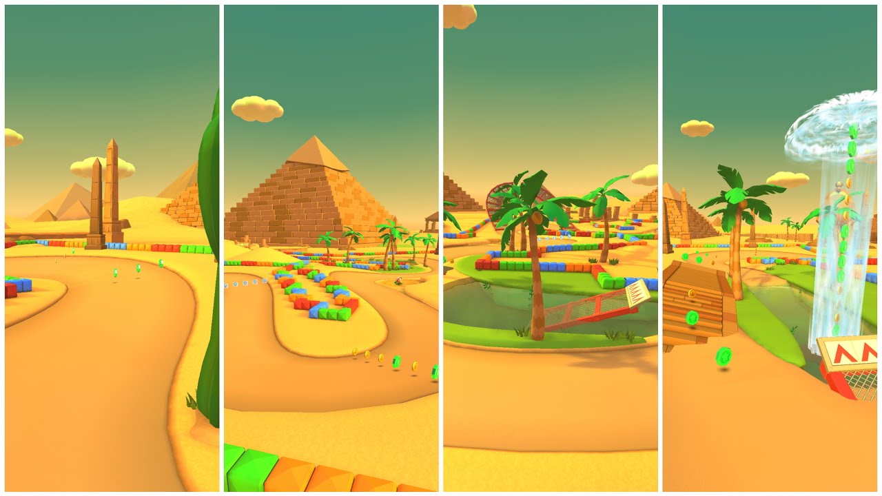 Mario Kart Tour // GBA Yoshi Desert Gameplay (All Variants) - YouTube