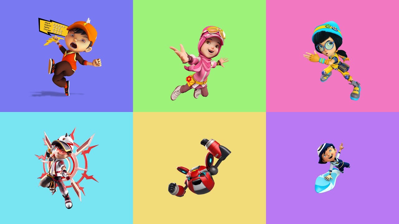 Let's Play With Boboiboy! BoBoiBoy Lightning, Yaya, Ying, BoBoiBoy ...
