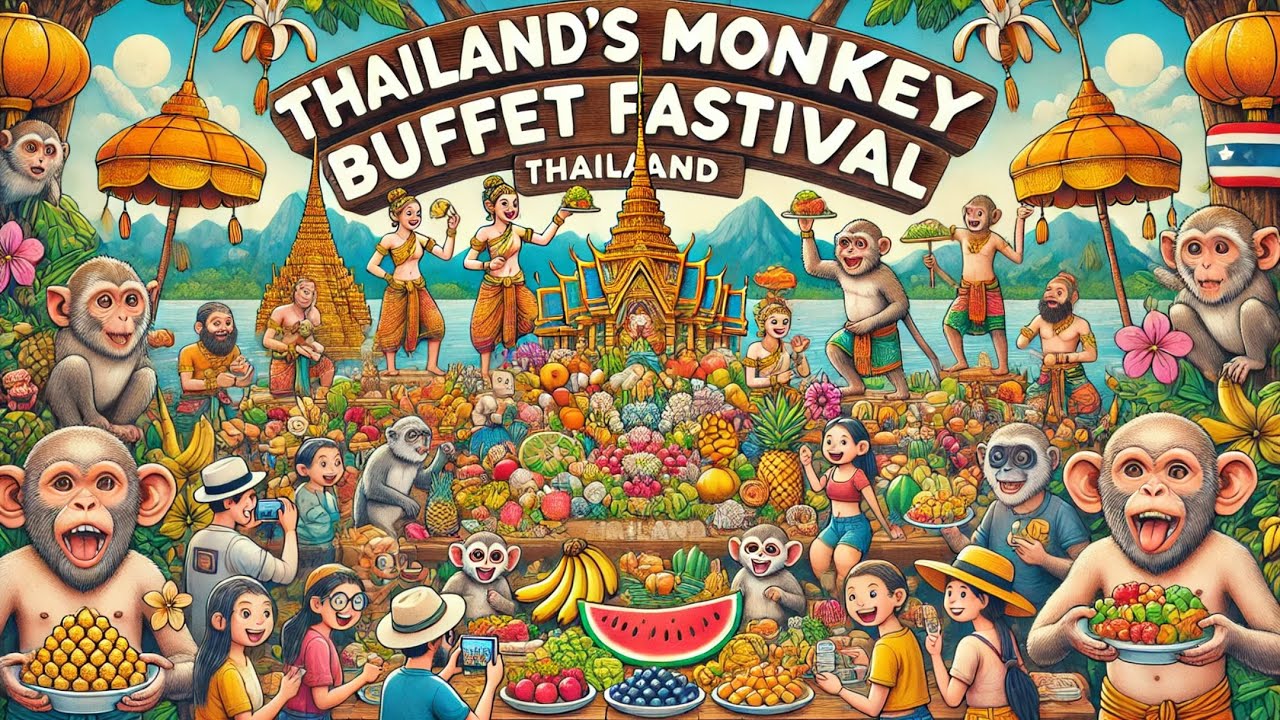Thailand’s Monkey Buffet Festival - YouTube