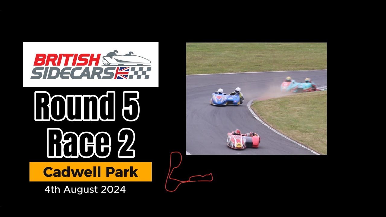 Round 5 Race 2 of the British Sidecar Championship from Cadwell Park ...