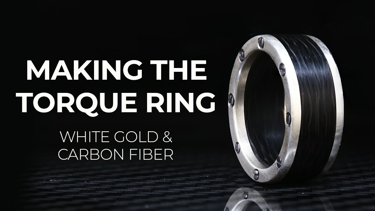Making the Torque Ring(Carbon Fiber and White Gold Wedding Ring) - YouTube