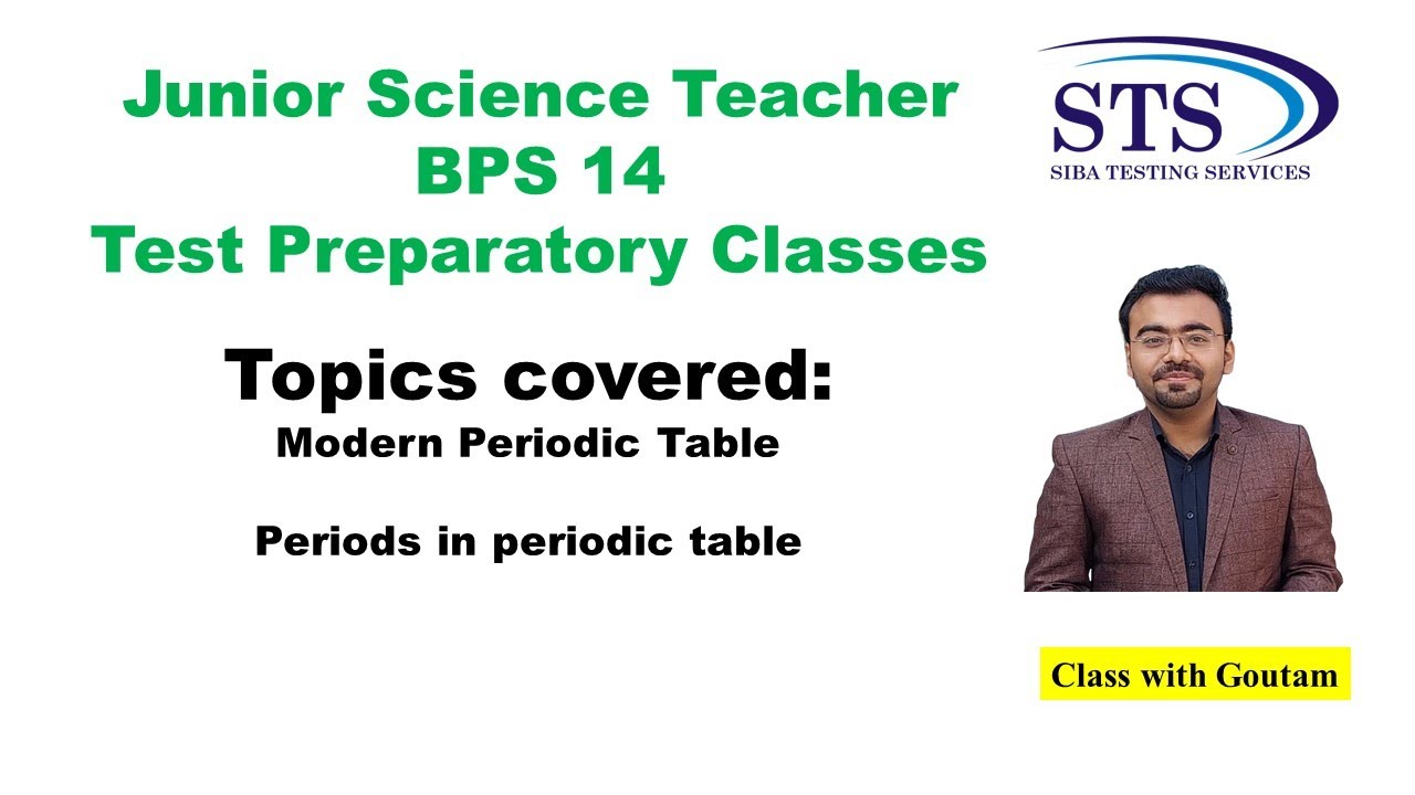Modern Periodic Table | Periods | Junior science teacher test ...