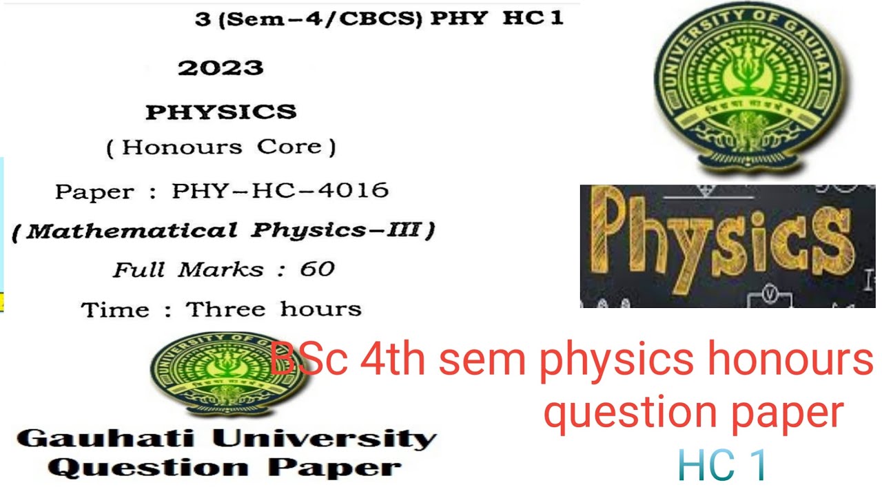 BSc 4th sem physics honours question paper HC 1 mathematical physics ...