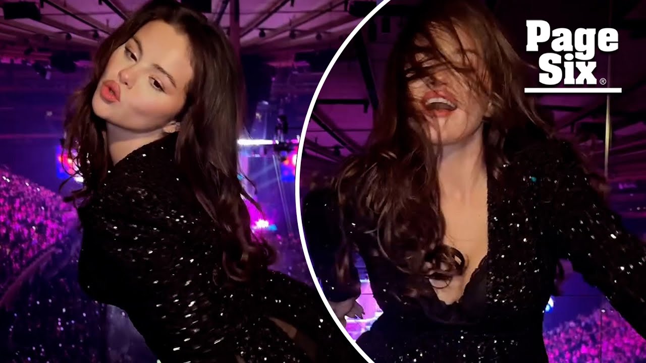 Selena Gomez shows off her dance moves in sparkly, semi-sheer dress at ...