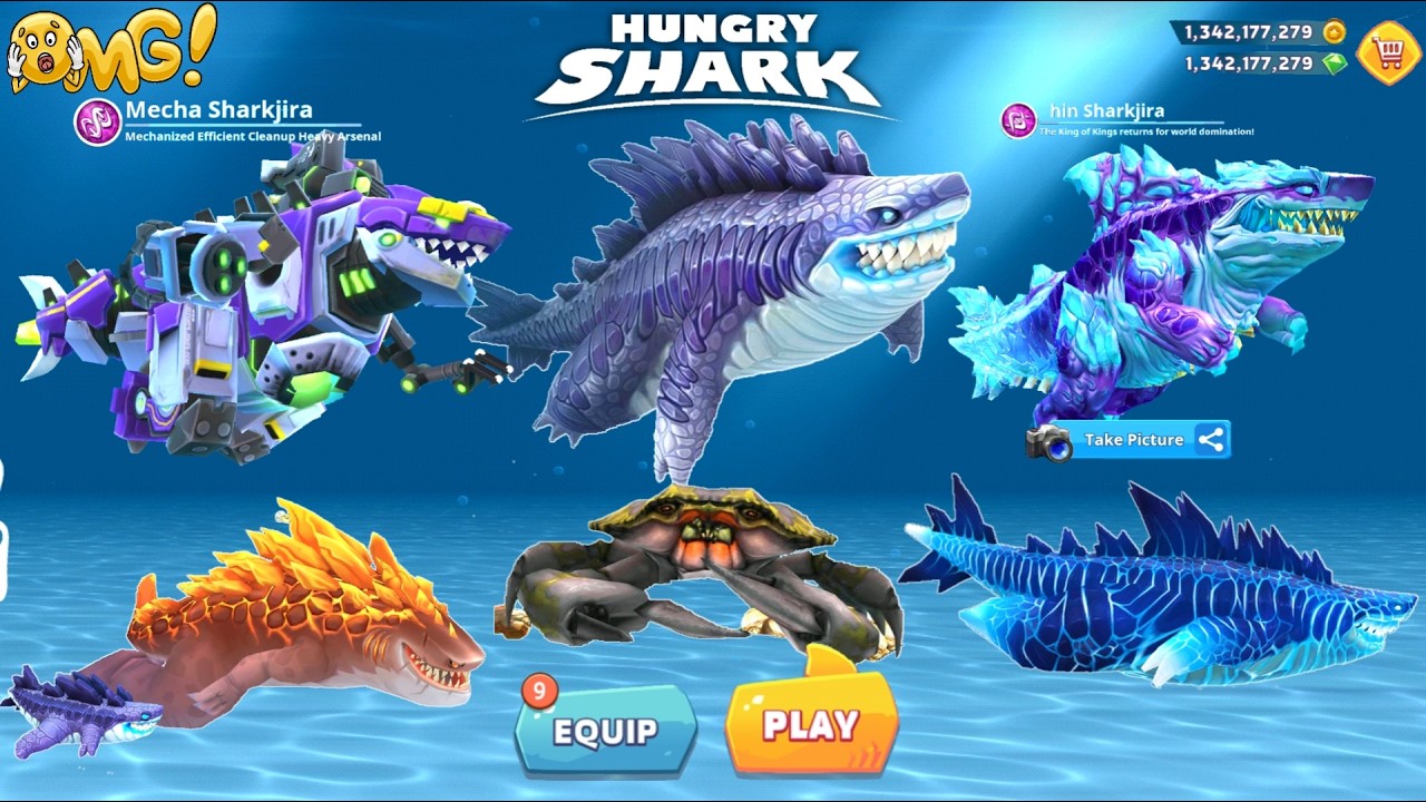 All Godzilla Movie & Trailer In Hungry Shark & Hungry Dragon Shin ...