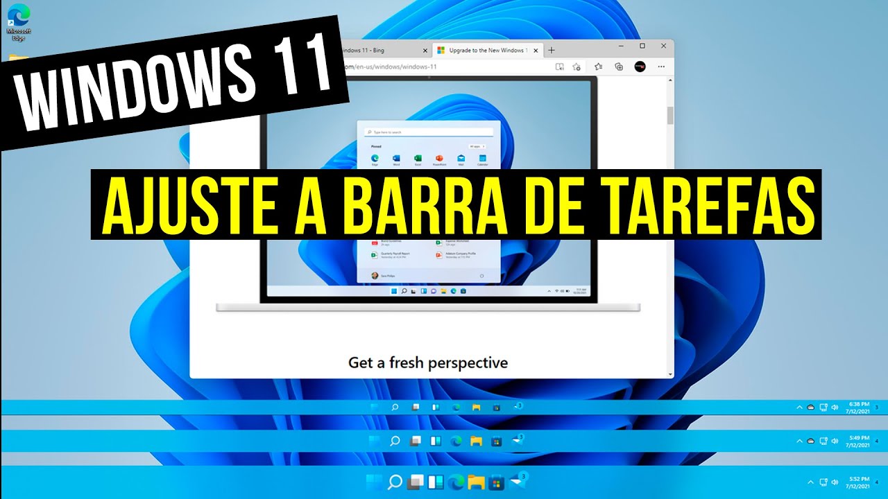 FÁCIL! Barra de tarefas do Windows 11 Como Mudar Tamanho da Barra de ...