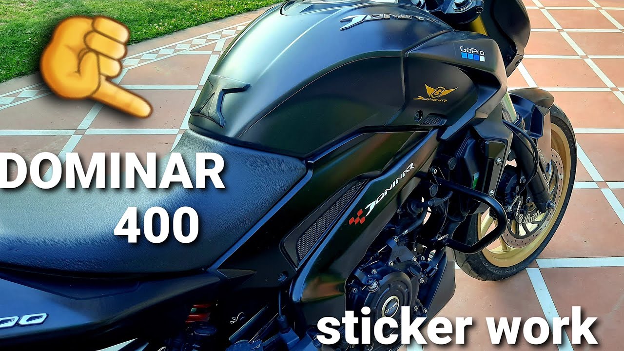 Bajaj Dominar 400 Sticker work - YouTube