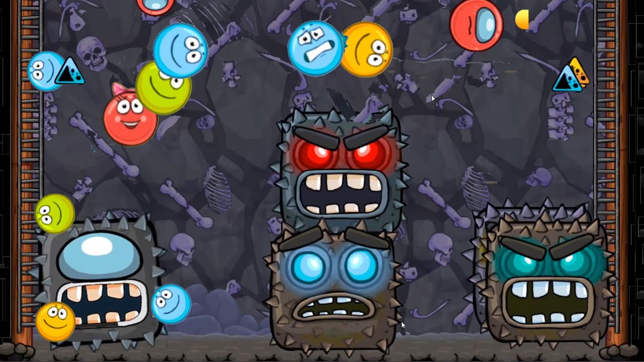 RED BALL 4 : (YELLOW +BLUE + GREEN BALL) & AMONG US BALL 'FUSION BATTLE ...