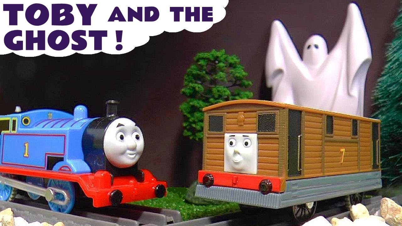Thomas and Friends Toby and the Ghost Toy Train Story with Funlings ...