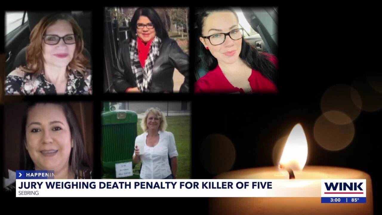 Jury begins deliberation in sentencing phase for man who killed 5 women ...