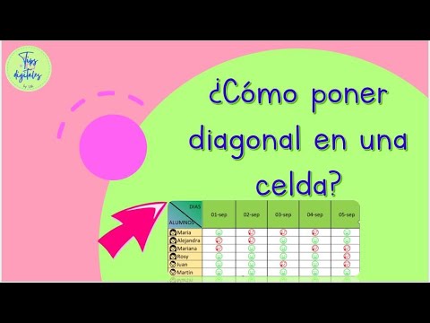 ¿Cómo poner diagonal en una celda? - YouTube