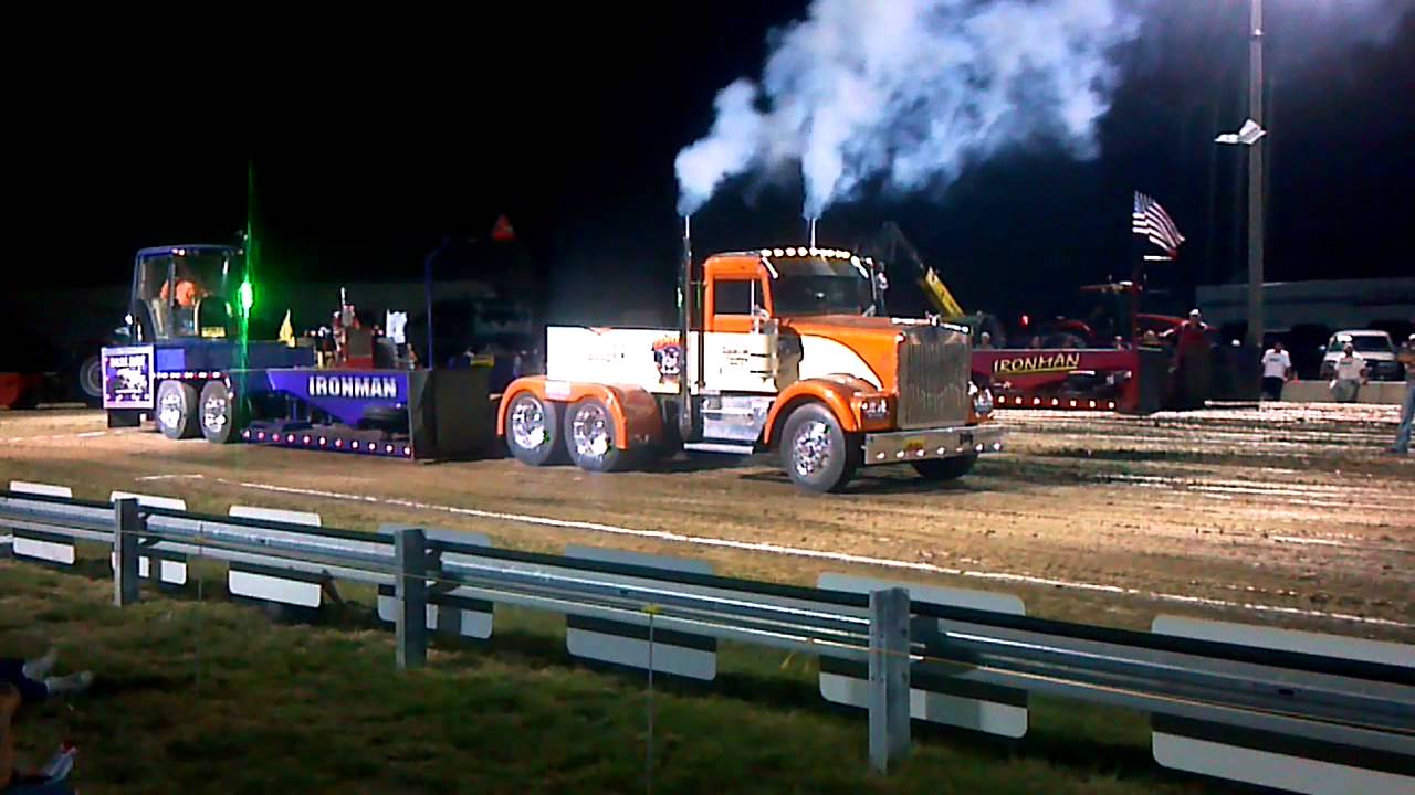 Semi-tractor pull at Rock Valley - YouTube