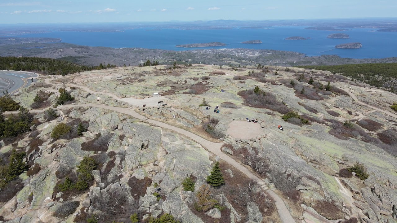 Acadia National Park - Drone Footage of Cadillac Mountain Summit - YouTube