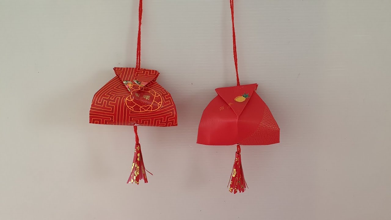 How to fold FORTUNE BAG with hongbao for CNY decoration [Fun & Easy ...