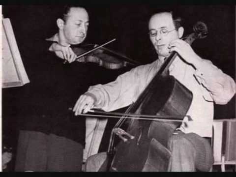 Heifetz and Feuermann play Brahms' Double Concerto - Movement 1 ...