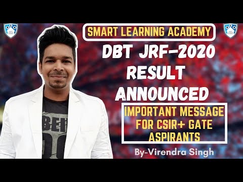 DBT-JRF 2020 Result Announced |Score Card | Message for All Aspirants ...
