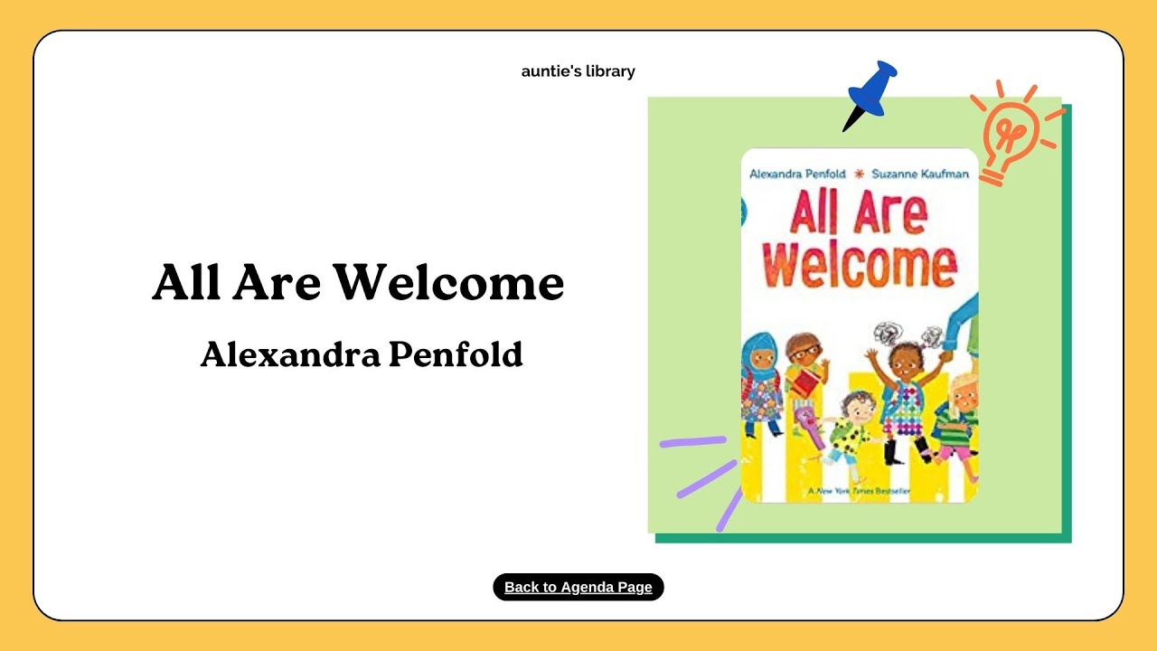 All Are Welcome by Alexandra Penfold - Read Aloud | Auntie’s Library ...