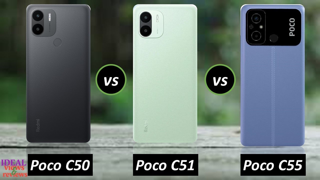 xiaomi poco c50 vs poco c51 vs poco c55 review - YouTube